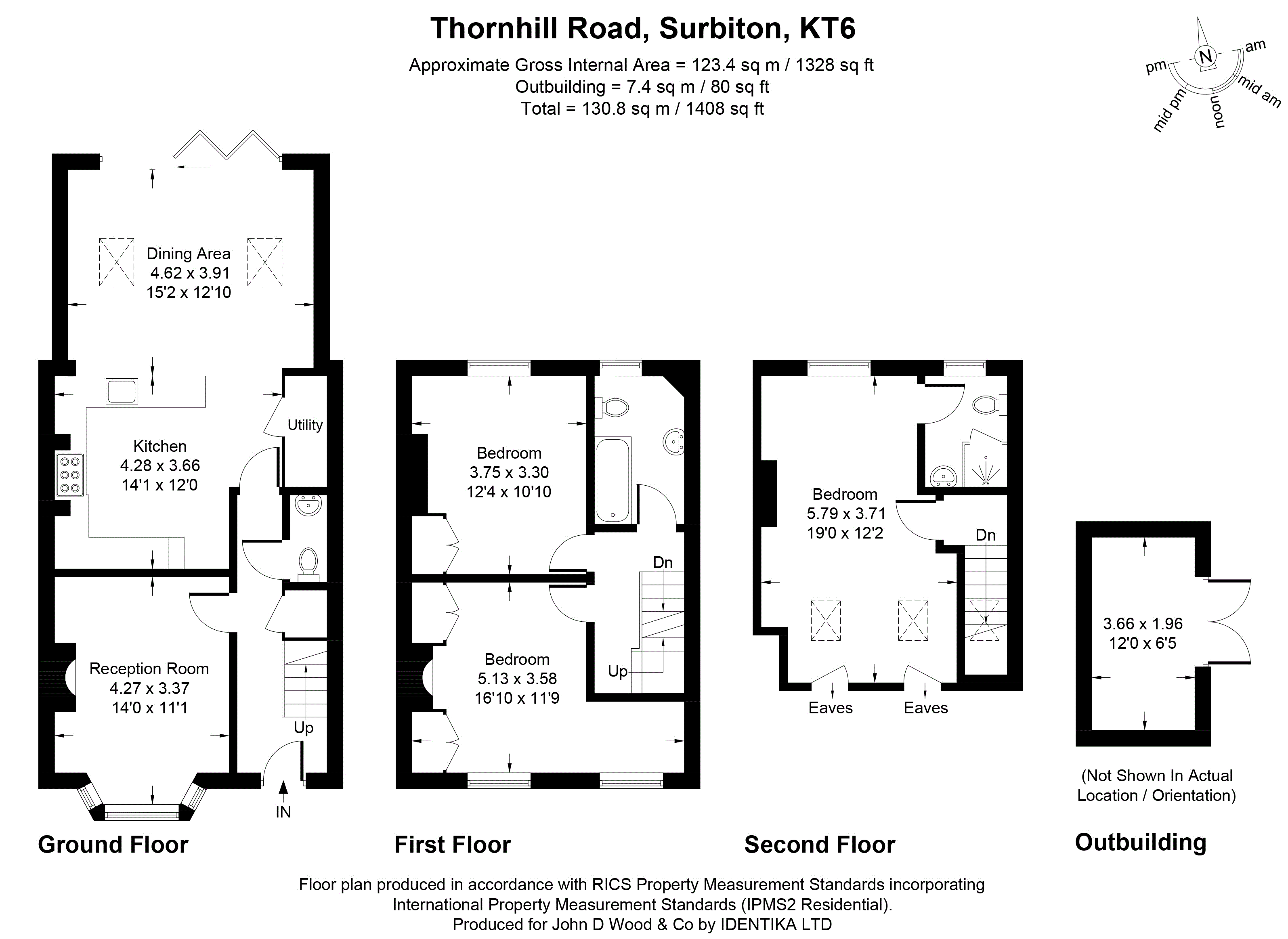 3 bedroom property for sale in Thornhill Road, Surbiton, KT6 - £800,000