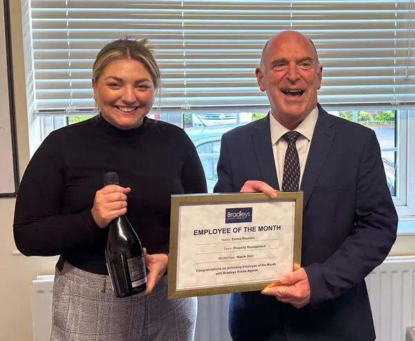 Emma is awarded Employee of the Month for March | Bradleys Estate ...